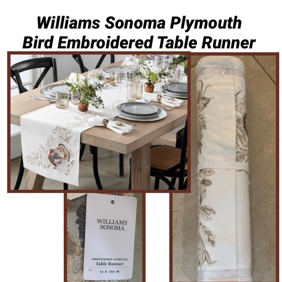 Williams Sonoma | Dining | Williams Sonoma Plymouth Bird Embroidered ...